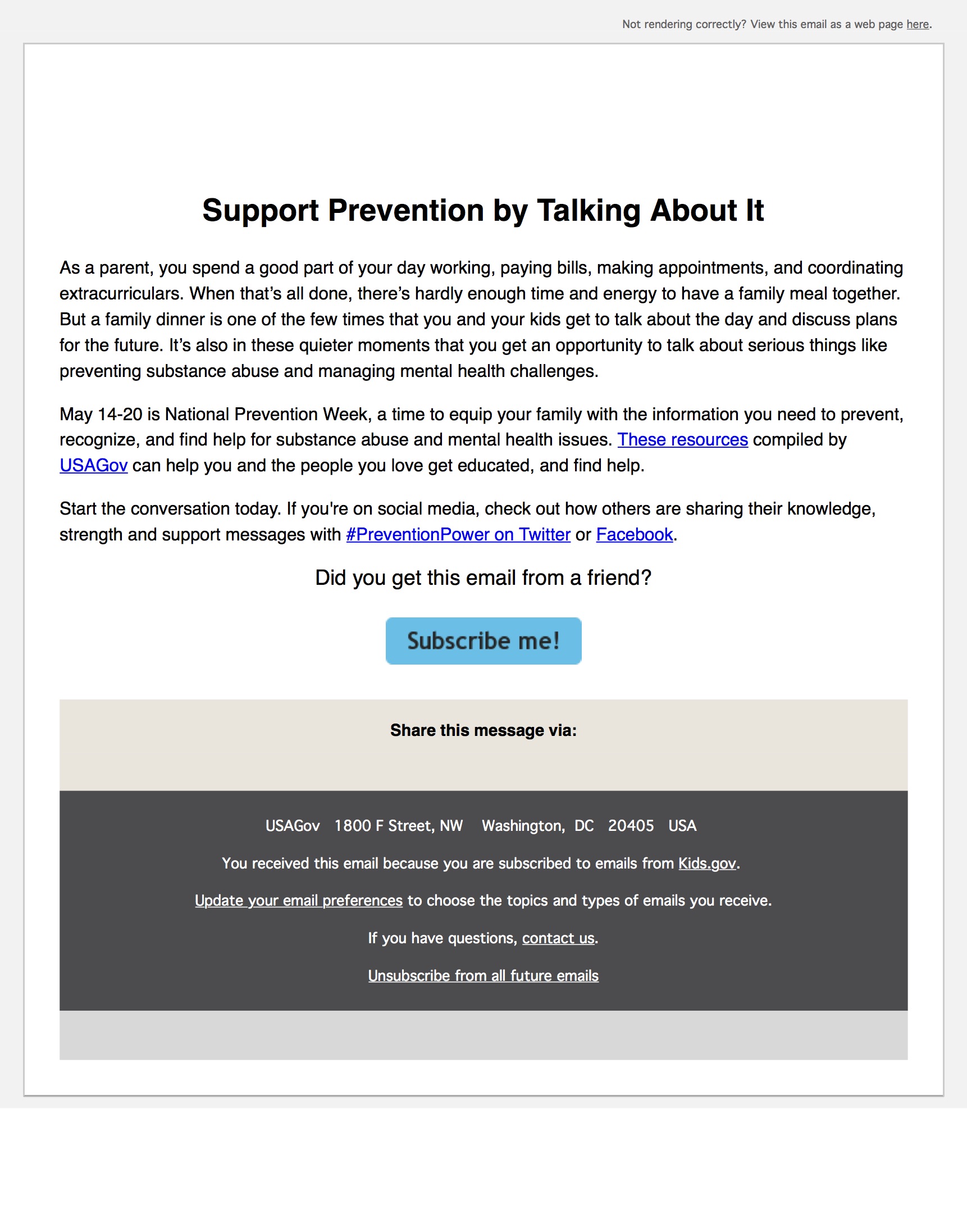 National Prevention Week (5/14-20) supported by Kids.gov « Kaʻū Rural ...